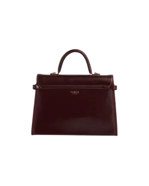 FABLE ENGLAND Structured Medium Tote - Cherry