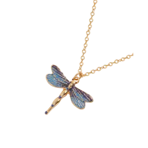 FABLE ENGLAND Dragonfly Crystal Pendant Necklace