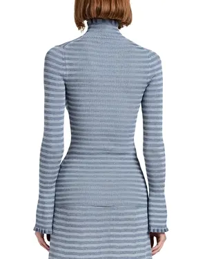 Proenza Schouler White Label Phyllis Turtleneck Knit Top - Slate