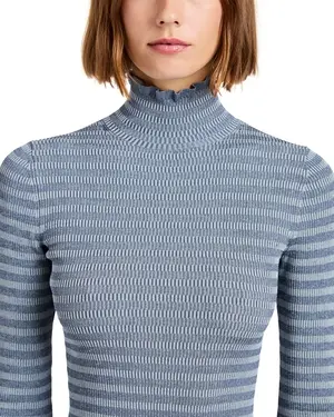 Proenza Schouler White Label Phyllis Turtleneck Knit Top - Slate