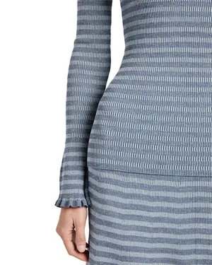 Proenza Schouler White Label Phyllis Turtleneck Knit Top - Slate