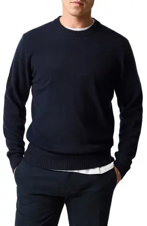 Rodd & Gunn Stewart Island Wool & Cashmere Crewneck Sweater - Midnight