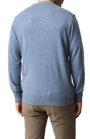 Rodd & Gunn Stewart Island Wool & Cashmere Crewneck Sweater - Surf