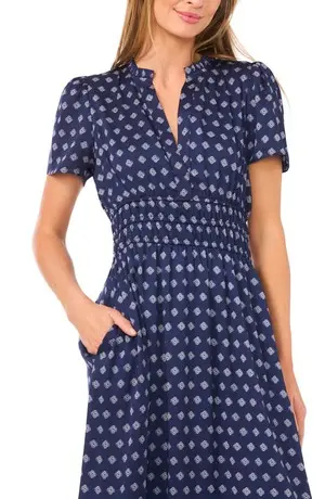 CECE DUPRAZ Medallion Print Maxi Dress