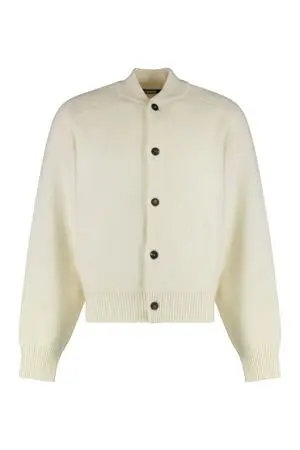 Jacquemus Cardigan Bubble In Wool And Cashmere - White