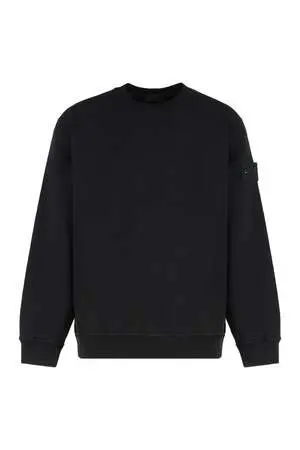 Stone Island Pullover In Cotton - Black