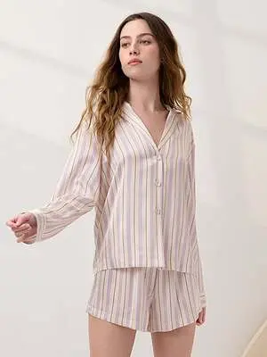Victoria's Secret Lunya Washable Silk Short Set - Multicolored