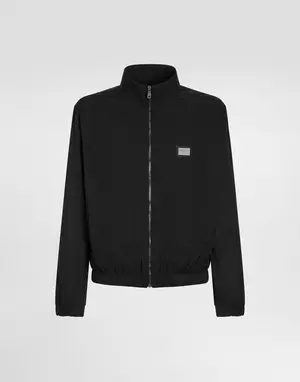 Dolce & Gabbana Light Nylon Jacket With Branded Tag - Black