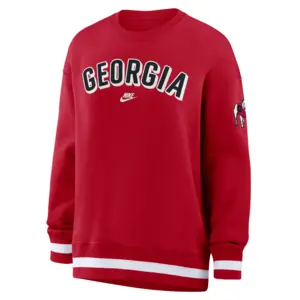 Nike Georgia Legacy Phoenix Oversized Pullover Crew - Red