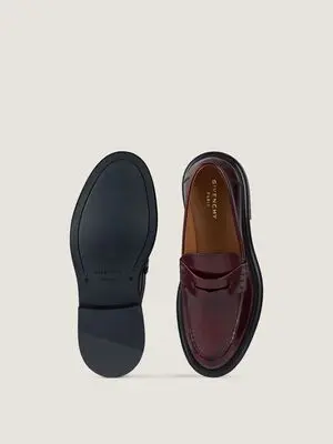 Givenchy Gent Loafers In Brushed Leather - Burgundy