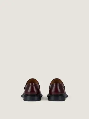 Givenchy Gent Loafers In Brushed Leather - Burgundy