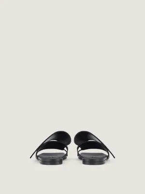 Givenchy Sliced Square Flat Sandals - Black