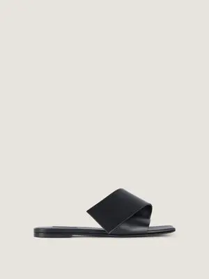 Givenchy Sliced Square Flat Sandals - Black