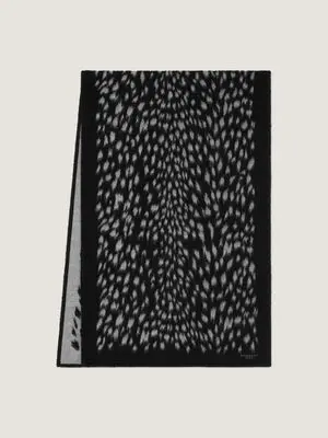 Givenchy Scarf In Wool Jacquard With Animal Print - Multicolor