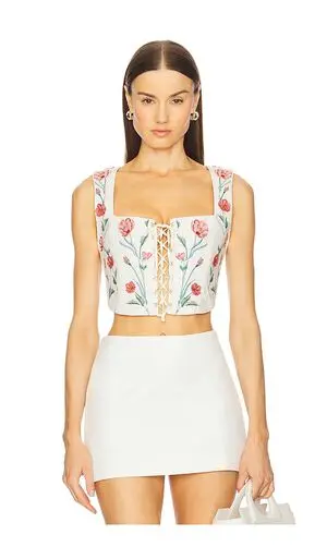 Agua Bendita Lace Up Tops