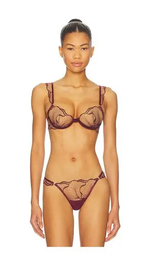 Bluebella Marabel Wired Bra In Red - Cherry Lacquer & Sheer