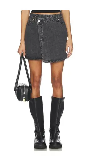 DR. DENIM Renay Denim Wrap Skirt