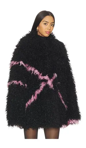 JAKKE Cocoon Faux Fur Coat