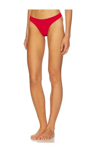 Fleur Du Mal Le Stretch Micro Thong In Red