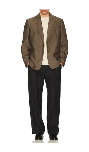 PERCIVAL Grounds Tailored Blazer In Brown