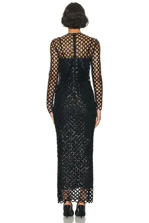 Dolce & Gabbana Long Sleeve Sequin Dress