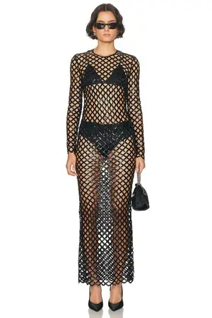 Dolce & Gabbana Long Sleeve Sequin Dress