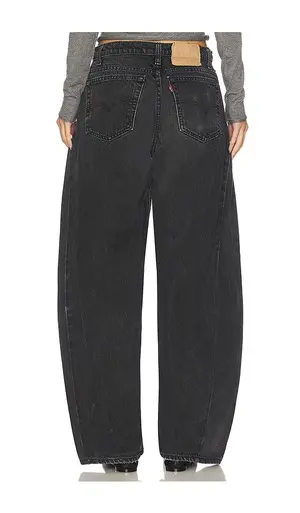 ALIGRACE Vintage Barrel Jeans - Black