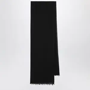 Destin Silk And Cashmere-blend Scarf - Black