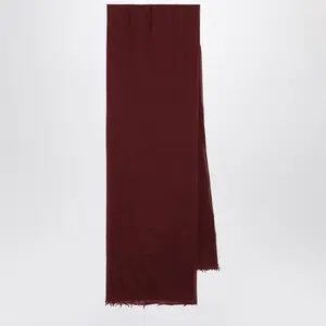 Destin Bordeaux Silk And Cashmere-blend Scarf Burgundy