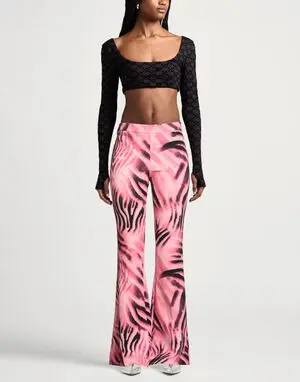 GAËLLE PARIS Flared Zebra-print Pants - Pink