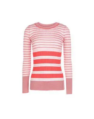 Sandro Knitted Striped Sweater - Blush