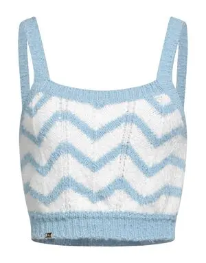Elisabetta Franchi Knitted Crop Top - Blue