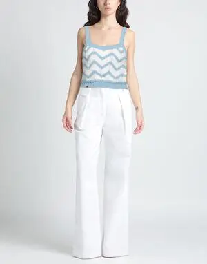 Elisabetta Franchi Knitted Crop Top - Blue