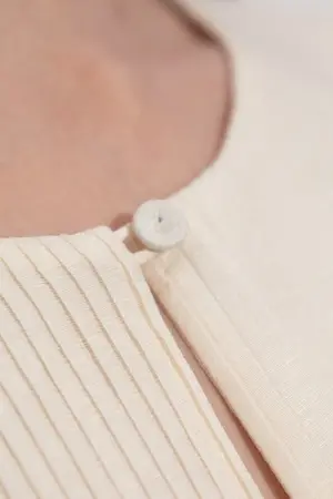 Tory Burch Loose-fit Linen-silk Dress - Cream