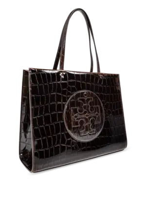 Tory Burch Ella Small Croc-embossed Shopper Bag - Brown