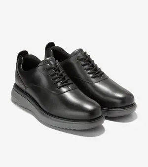 Cole Haan Zerøgrand Eon Plain Toe Oxfords - Black-gray Pinstripe