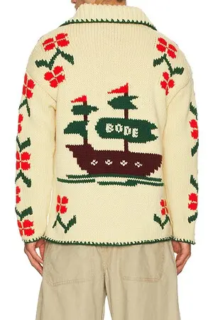 BODE Pirate Ship Cardigan - Ivory