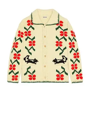 BODE Pirate Ship Cardigan - Ivory
