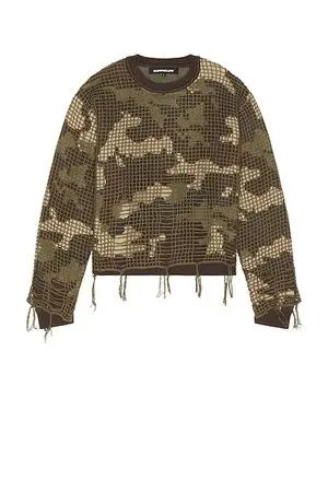 KODY PHILLIPS Camouflage Netted Sweater