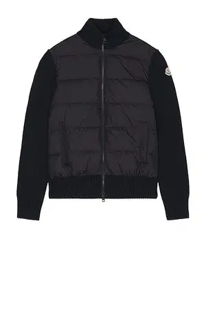Moncler Zip Up Cardigan - Navy