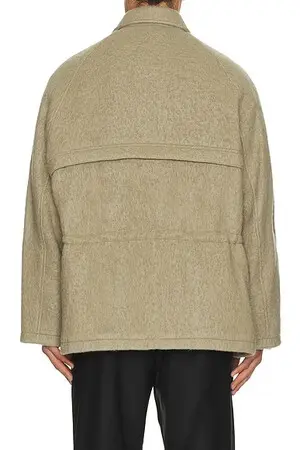 LE17SEPTEMBRE Wool Hunting Half Coat - Gray