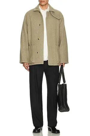 LE17SEPTEMBRE Wool Hunting Half Coat - Gray