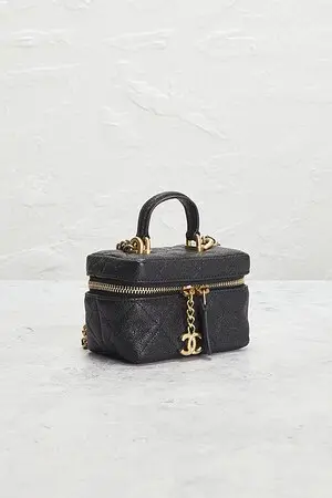 Chanel Caviar Mini Top Handle Vanity Case