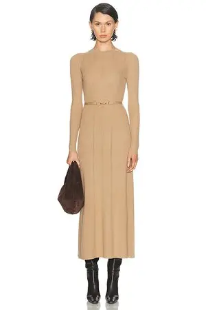 Gabriela Hearst Imagene Knit Dress - Camel