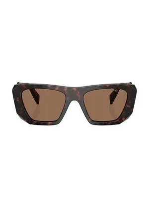 Prada Square Frame Sunglasses - Root Tortoise