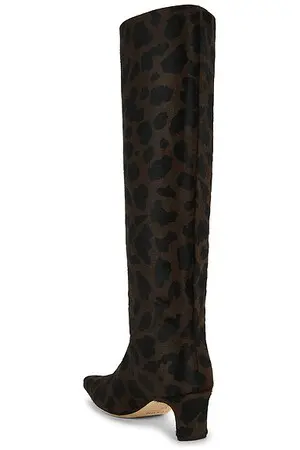 Staud Wally Print Calfhair Boots - Leopard