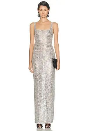 Retrofete Xiomara Embellished Maxi Dress - Grey