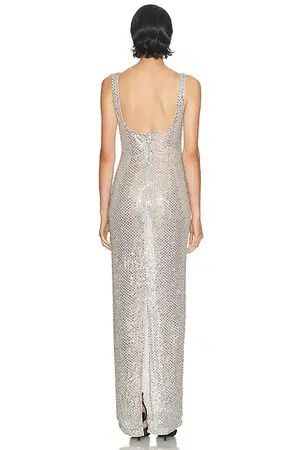 Retrofete Xiomara Embellished Maxi Dress - Grey