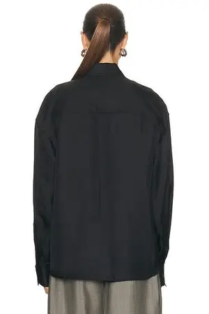 Alexander Wang Slashed Sleeve Button-up Shirt - Black