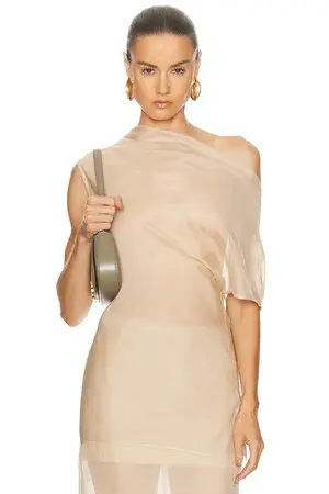 EAVES Saeunn Asymmetrical Top - Champagne